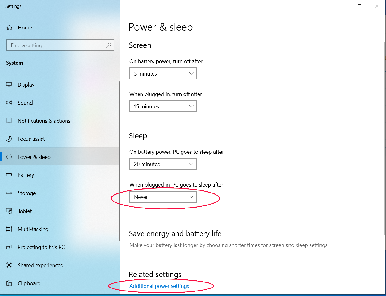 Windows laptop or desktop computer power management setup for Haicam ...